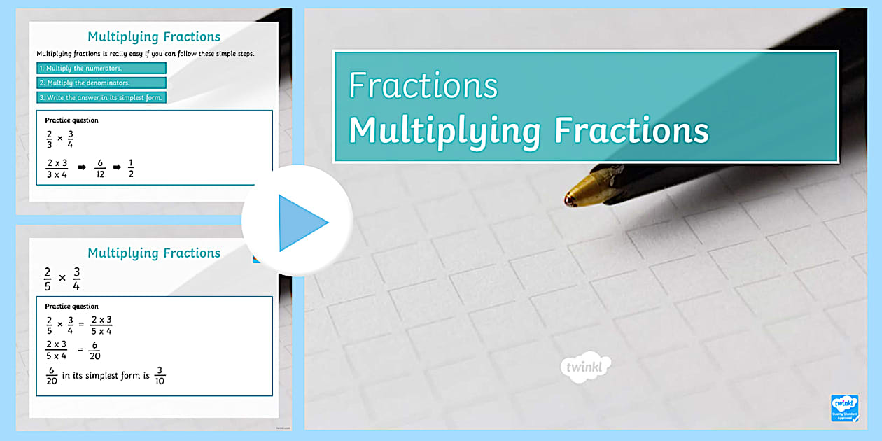 Multiplying Fractions Maths PowerPoint | Beyond - Twinkl