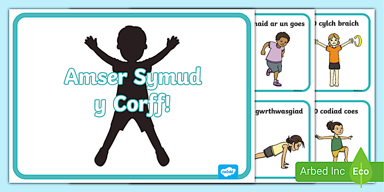 Cardiau Gweledol Toriad Symud y Corff (Teacher-Made)