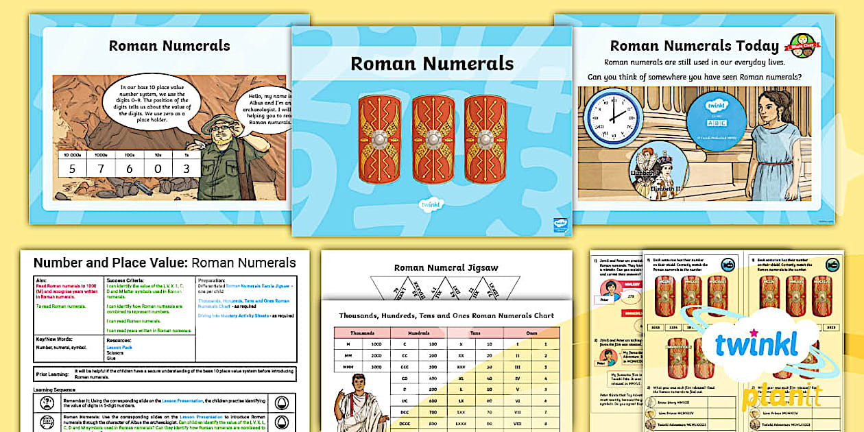 Year 5 Read Roman Numerals to 1000 PlanIt Maths Lesson