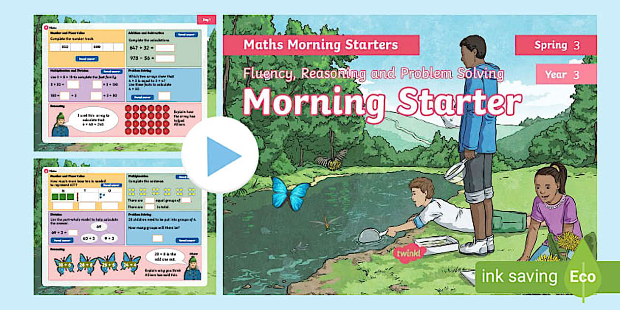 👉 Year 3 Maths Spring Morning Starter PowerPoint 3