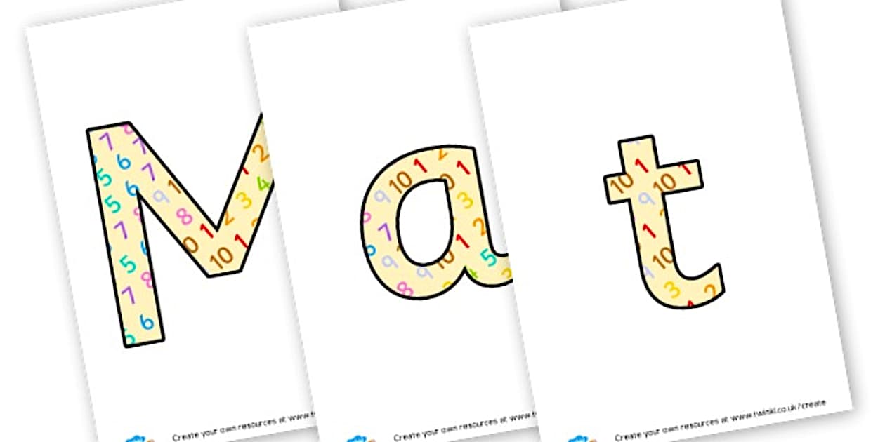 Maths Area - Display Lettering (teacher made) - Twinkl