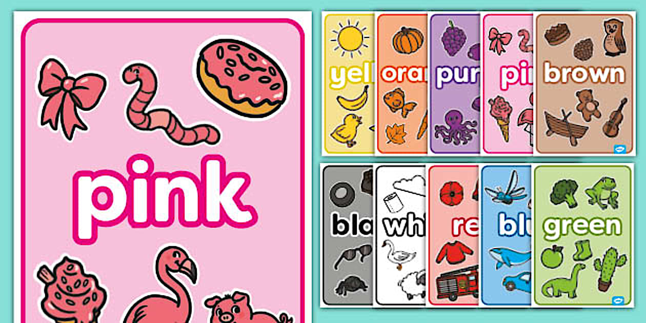 Originals First Words Display Posters: Colours - Twinkl