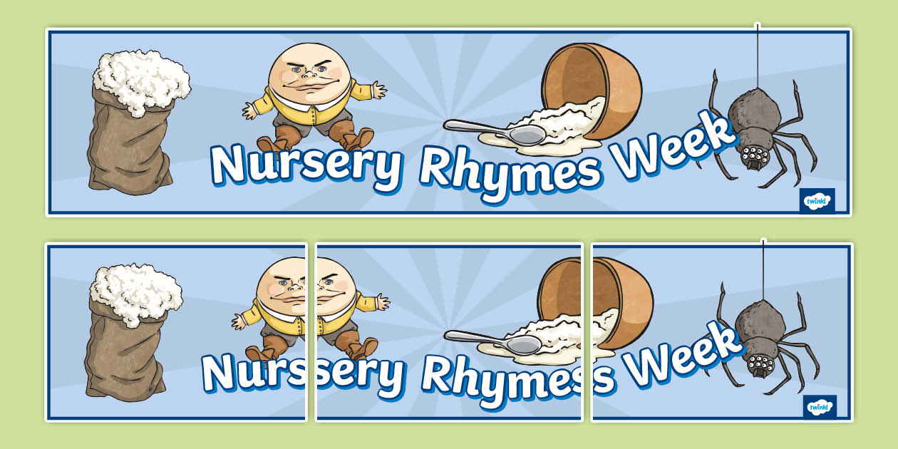 Nursery Rhymes Week Display Banner (teacher made) - Twinkl