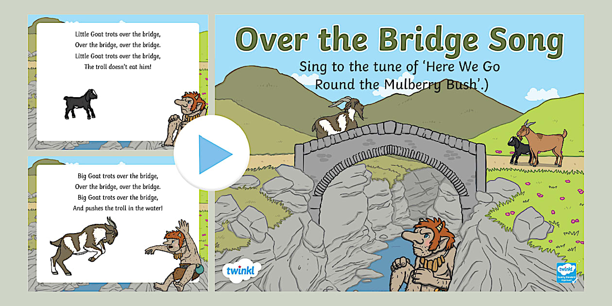 Over the Bridge Song PowerPoint (teacher made) - Twinkl