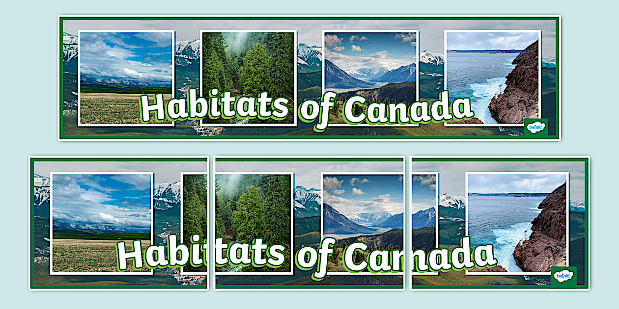 Habitats of Canada Photo Display Banner (Teacher-Made)