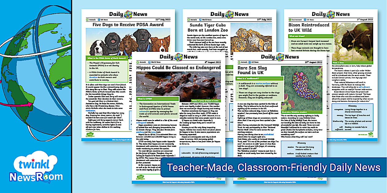 World Animal Day 2022 NewsRoom UKS2 Article Pack