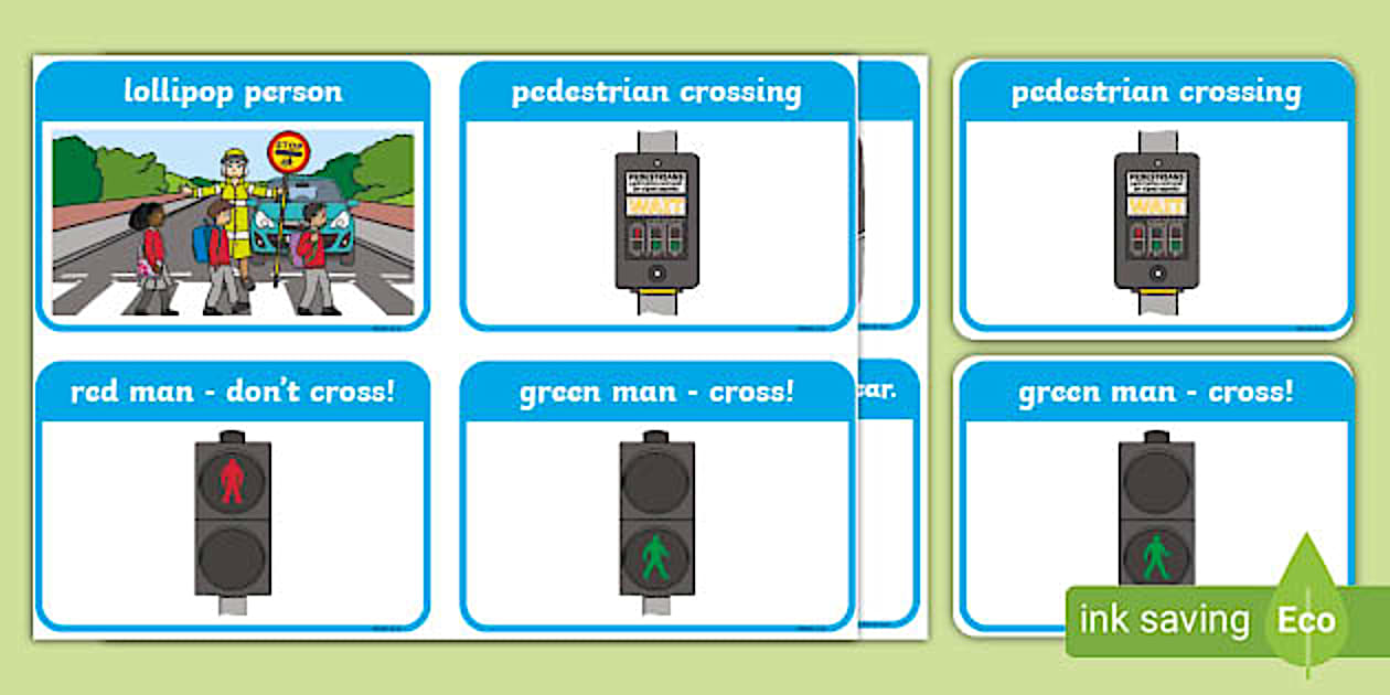Road Safety Flash Cards (teacher made) - Twinkl