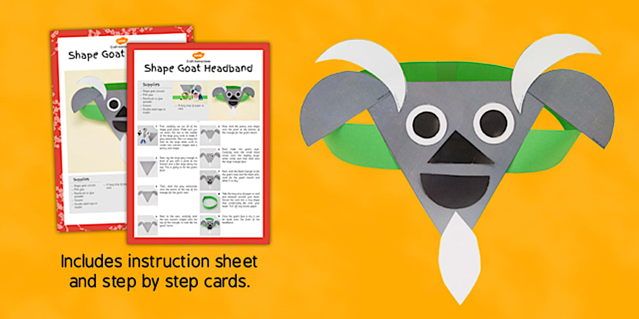 Goat Craft | Ease To Make Goat Headband | Printable Resource
