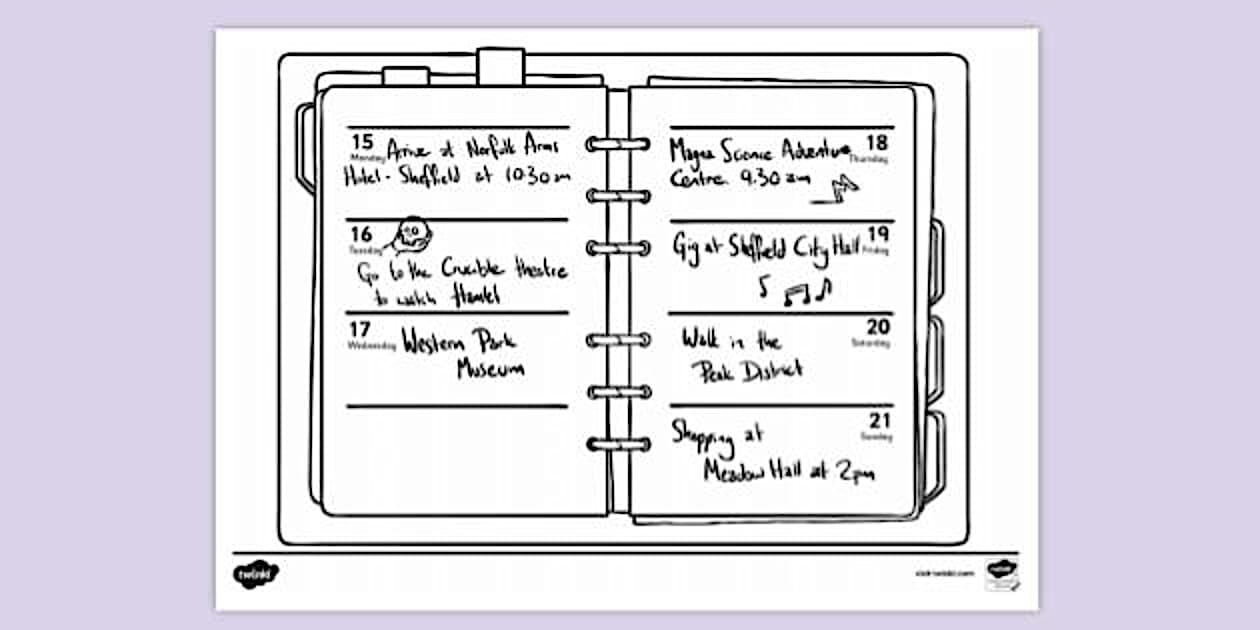 Itinerary Sheffield | Colouring Sheets (teacher made)