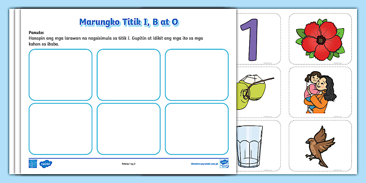 Marungko Titik I, B at O Cut And Paste Activity | Philippines | Twinkl