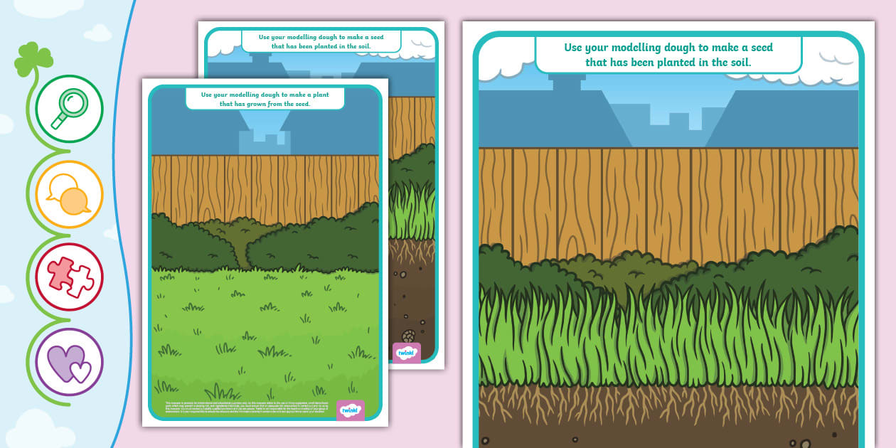 Planting a Seed Modelling Dough Mats (Teacher-Made) - Twinkl
