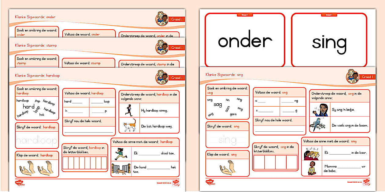 Graad 1 Klanke Sigwoorde oo (teacher made) - Twinkl