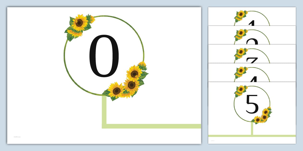 👉 Sunflower-Themed Giant 0 - 200 Number Line - Twinkl