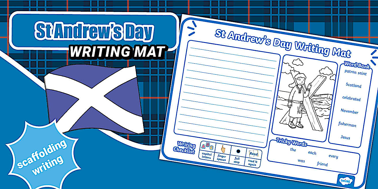 St Andrew's Day Writing Mat