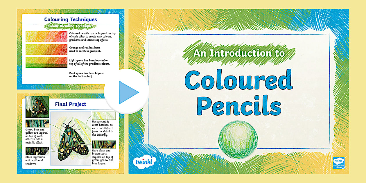KS2 Art: An Introduction to Coloured Pencils PowerPoint