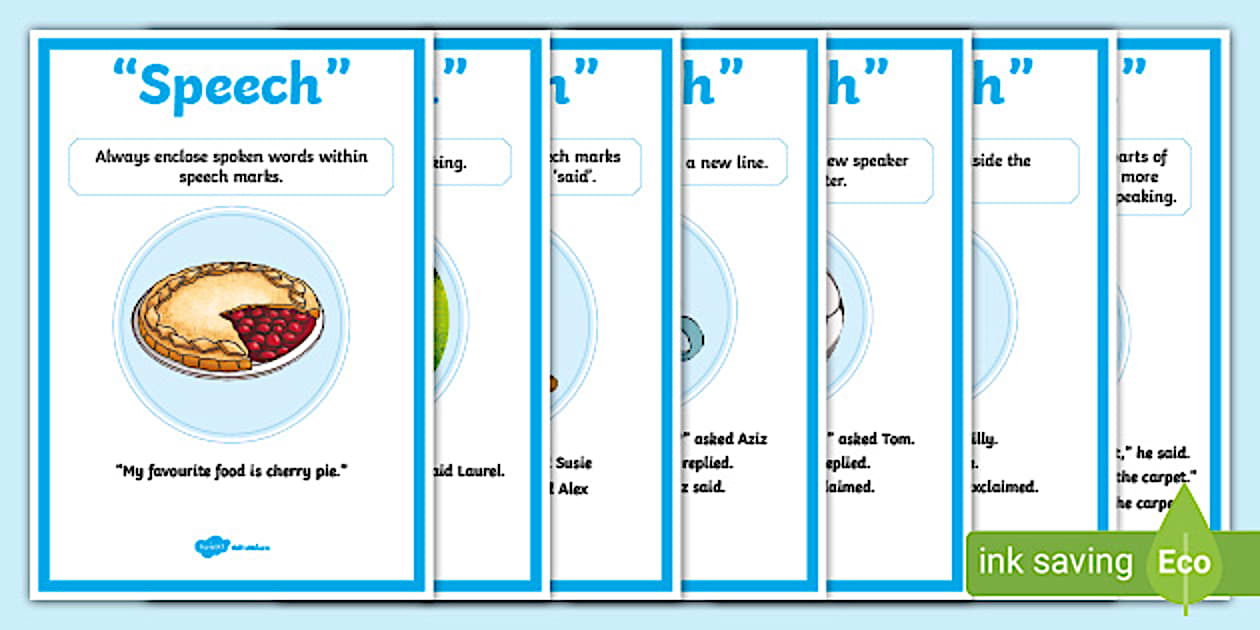 Writing Speech Display Posters (teacher made) - Twinkl