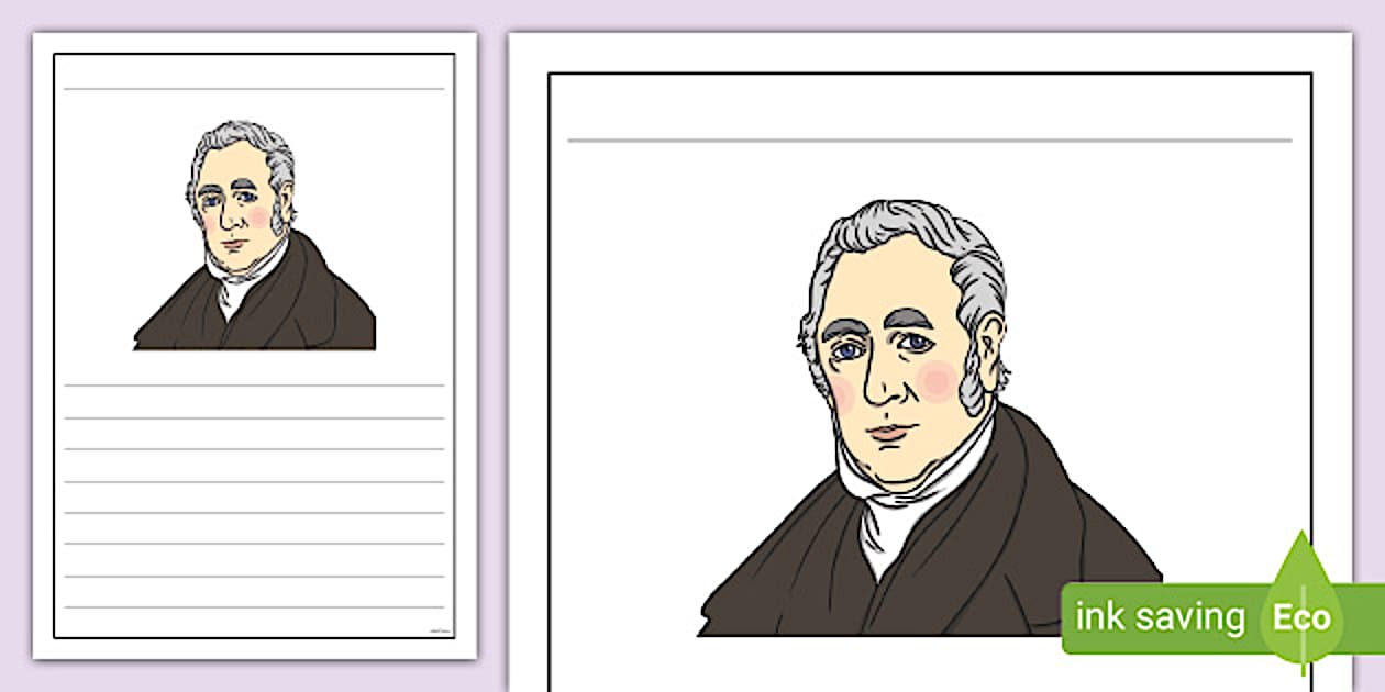 George Stephenson Writing Frame (teacher made) - Twinkl