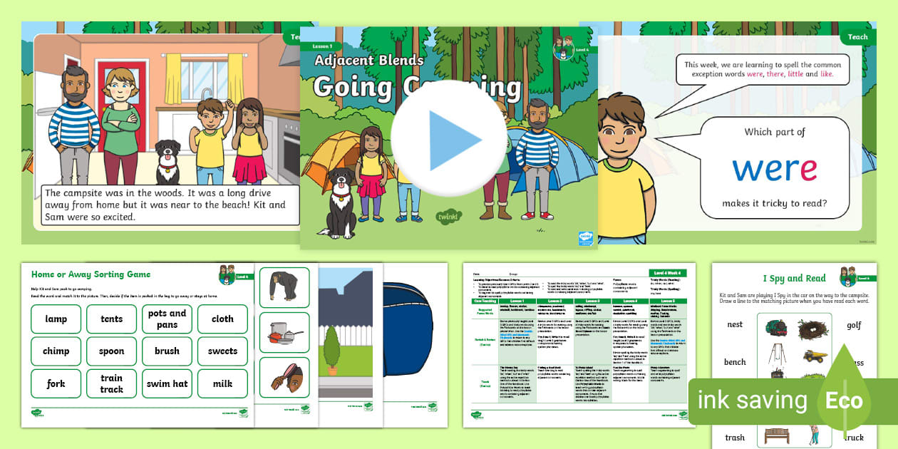 Phonics Lesson 1 Adjacent Consonants - Primary Resources