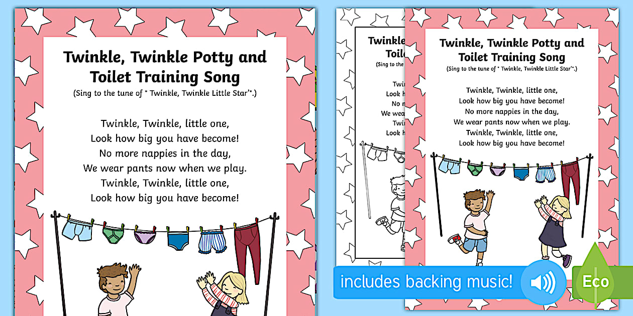 Black and White Twinkle, Twinkle Potty and Toilet Training Song