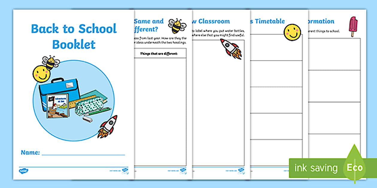 Editable KS1 Back to School Activity Booklet (teacher made)