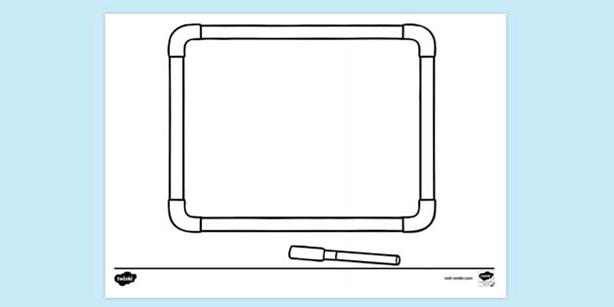 Mini Whiteboard Colouring Sheet | Colouring Sheets - Twinkl