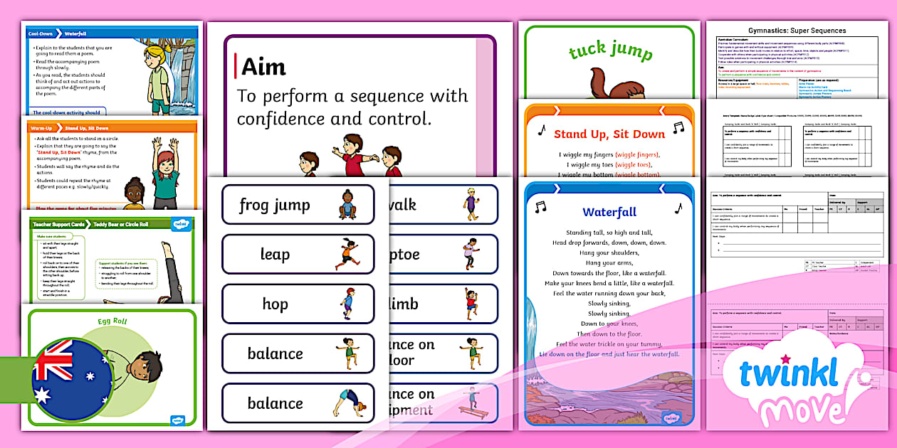 Move PE Foundation Gymnastics Jumping Jacks and Rock 'n' Roll Lesson 6 ...