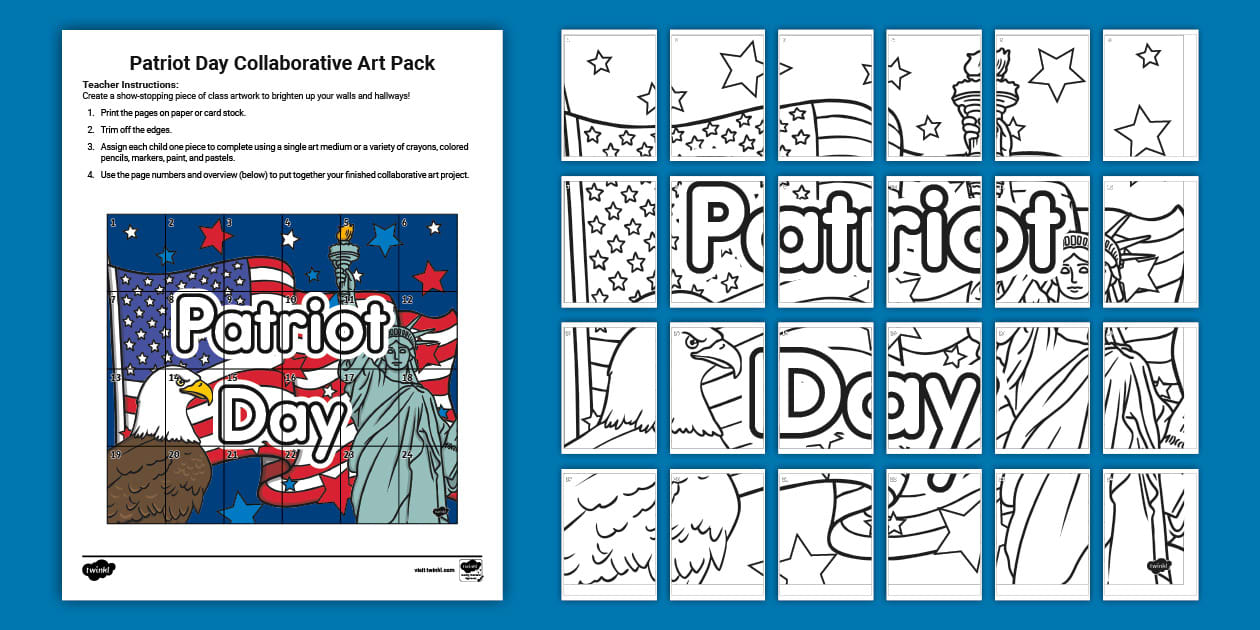 Collaborative Patriotic Art Project for Kids | Twinkl USA