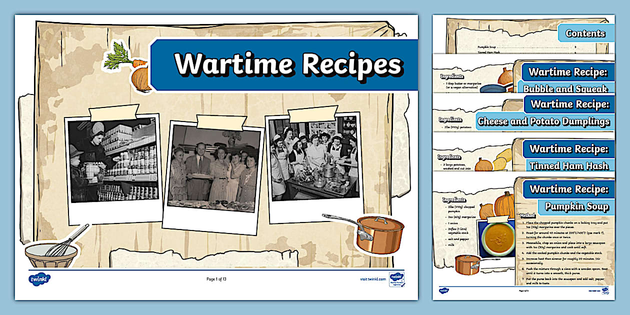 Wartime Recipe Booklet - Twinkl - KS2 (teacher made)
