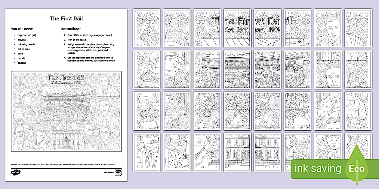 The First Dáil Collaborative Colouring Activity