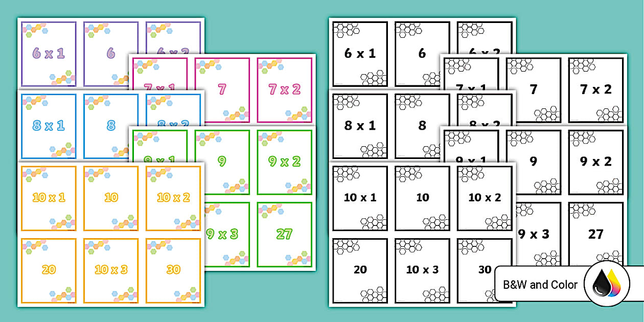 Multiples of 6, 7, 8, 9, and 10 Matching Game - Twinkl