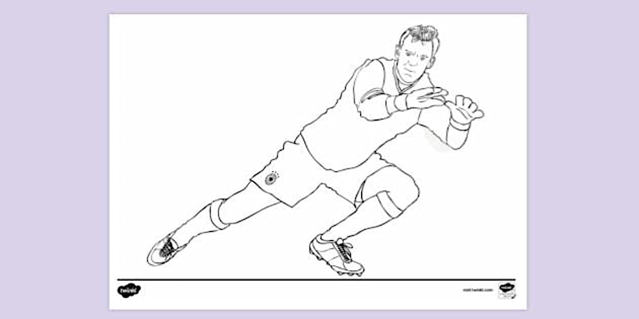 Manuel Neuer Germany Without Ball Colouring Sheet - Twinkl