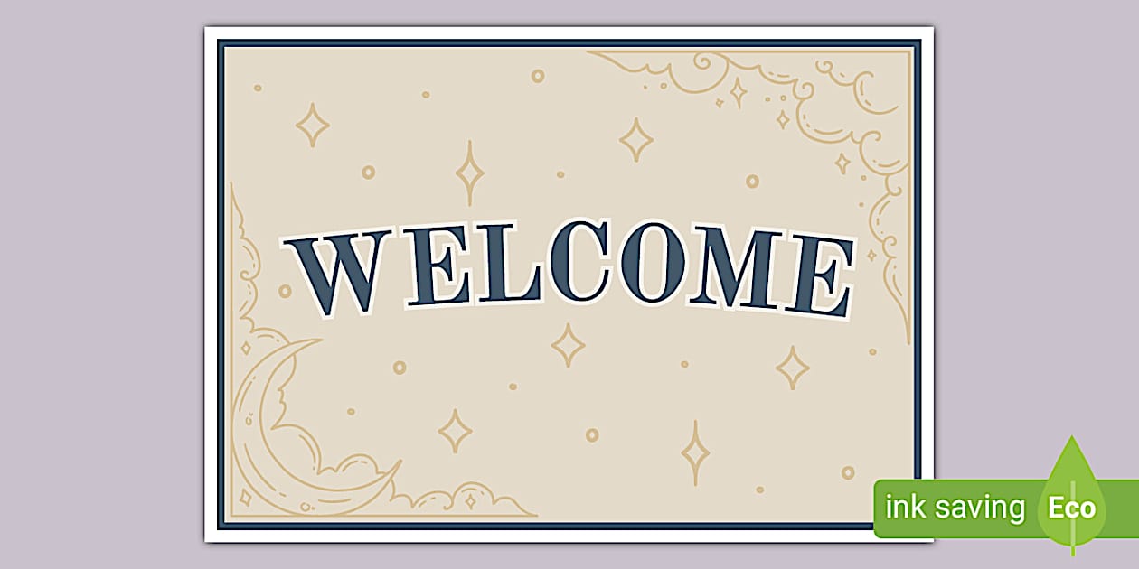 Celestial-Themed Welcome Display Poster
