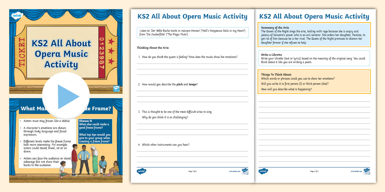👉 KS2 All About Opera Music Activity - Twinkl