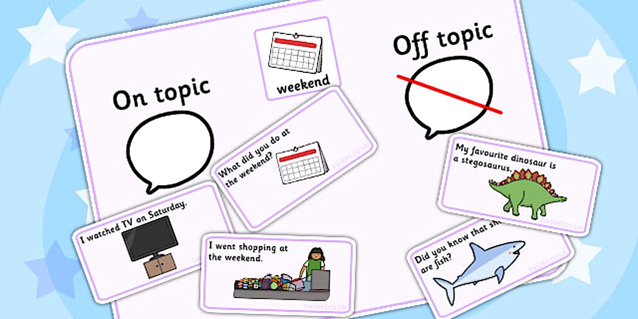 Editable On Topic Off Topic Conversation Sorting Game Weekend