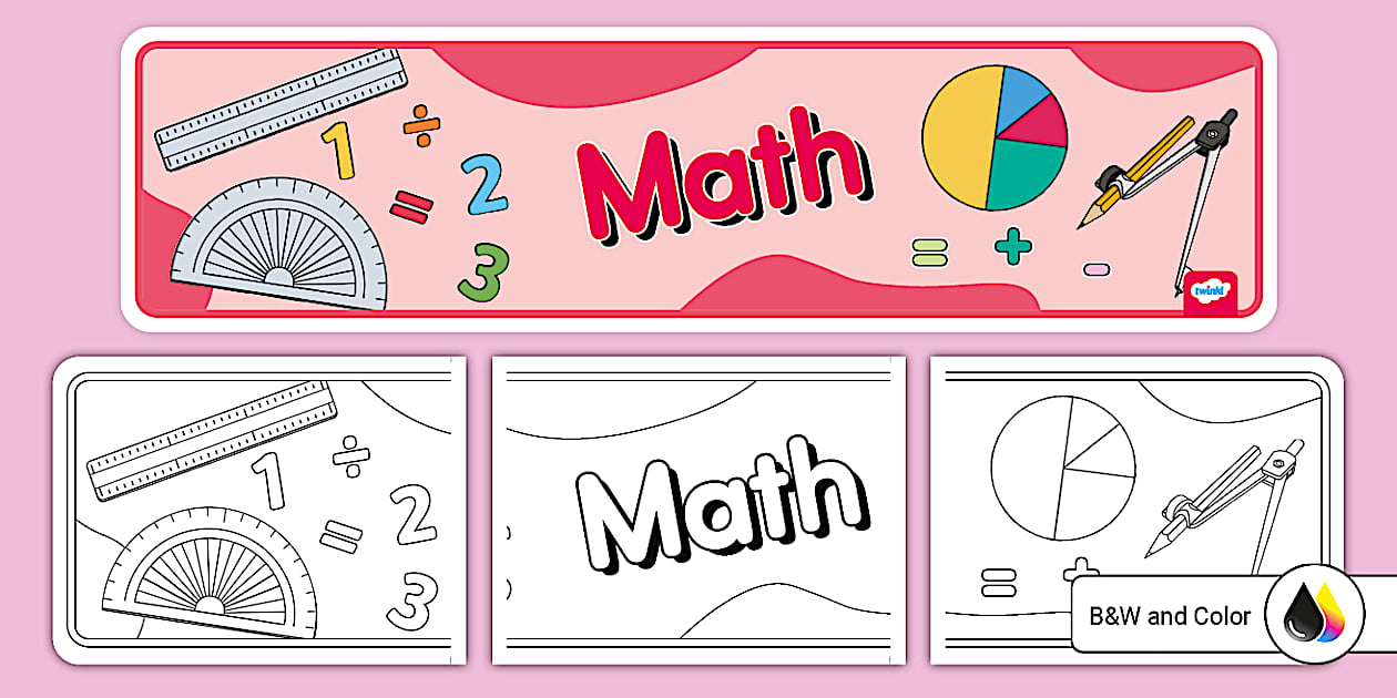 Math Banner (professor feito) - Twinkl