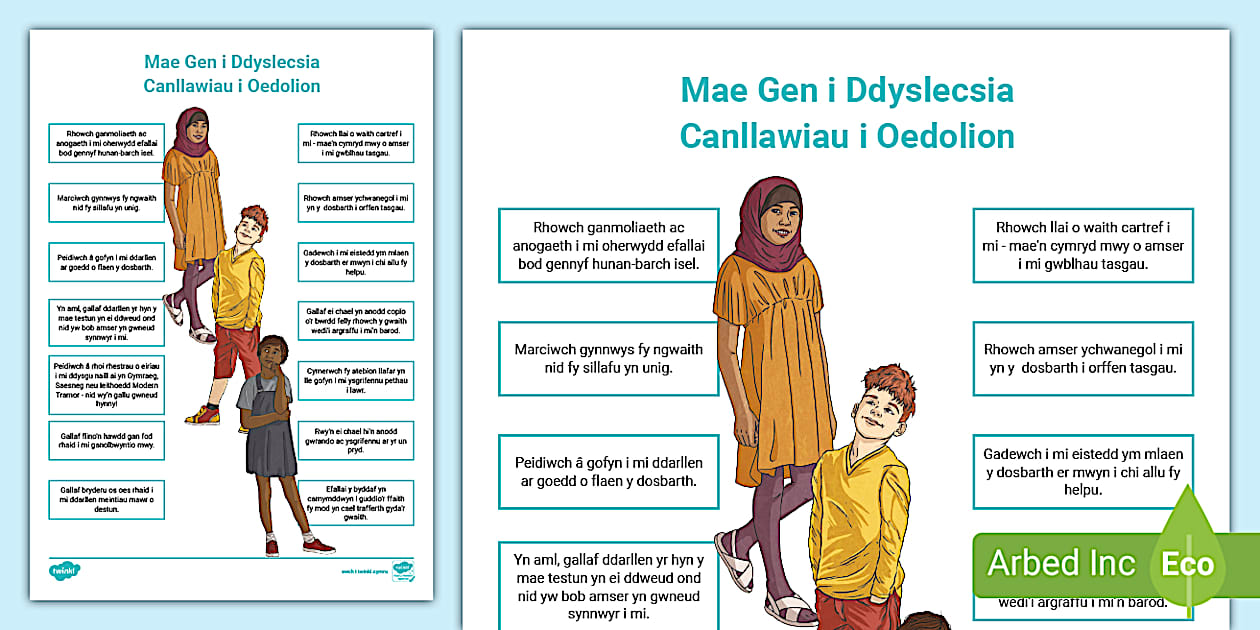 Mae Gen i Ddyslecsia Canllawiau i Oedolion (Teacher-Made)