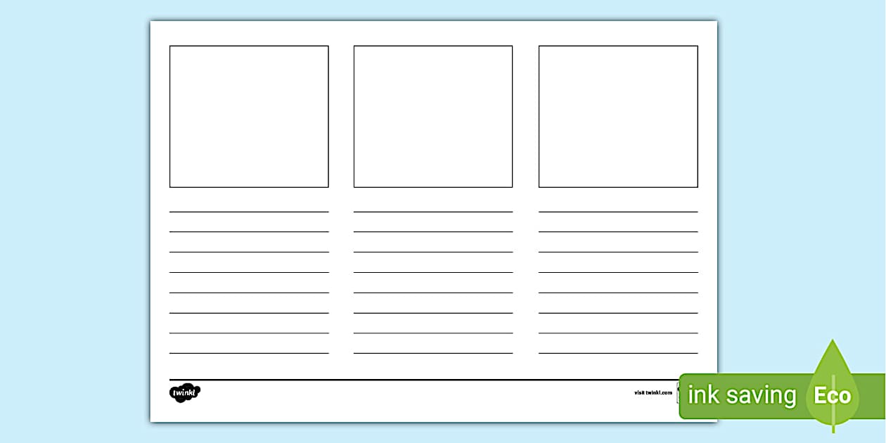 Blank Boxes Writing Frame (teacher made) - Twinkl