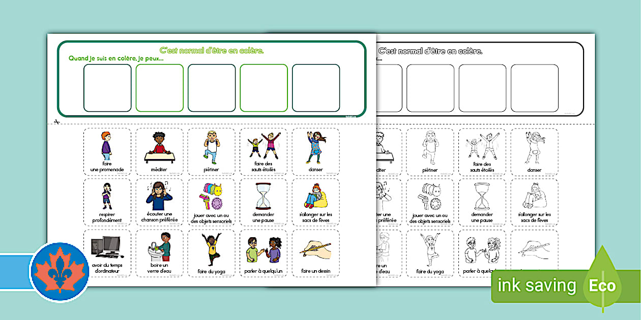 When I'm Angry I Can Choice Cards French