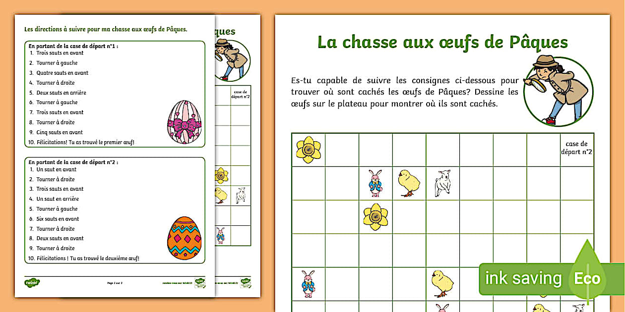 La chasse aux œufs - jeu de société