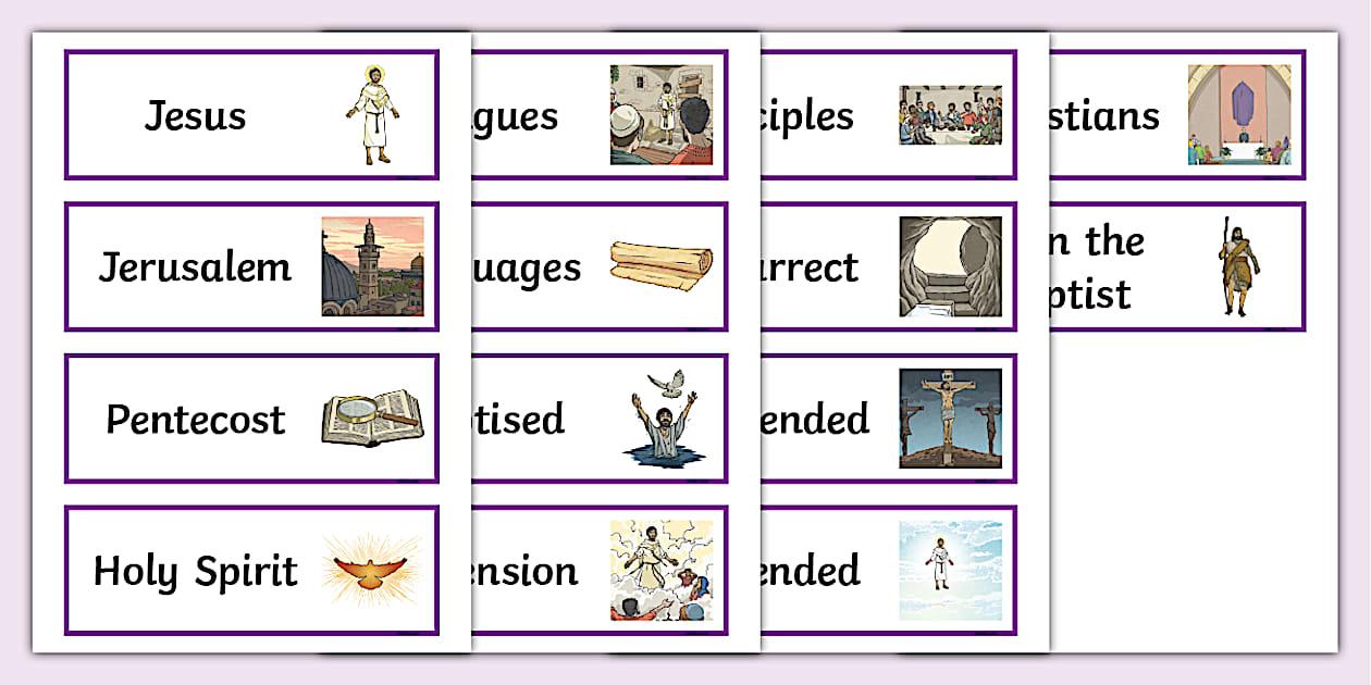 Pentecost Word Cards (teacher made) - Twinkl