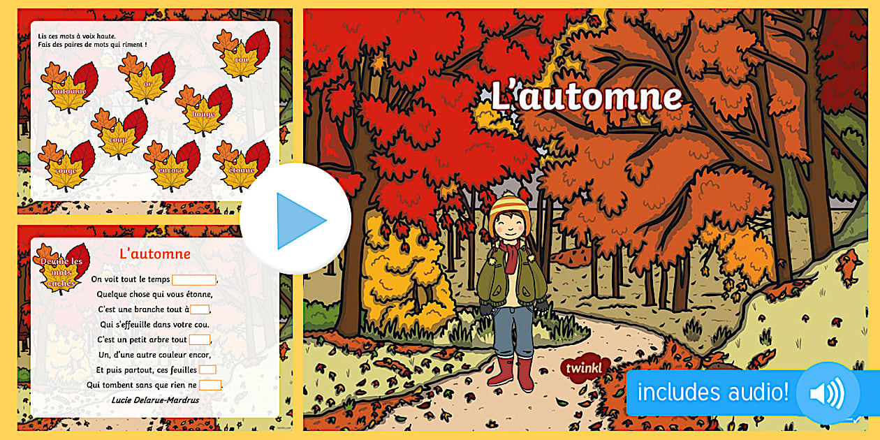 Poème sur l'automne - cycle 2 (l'enseignant a fait)