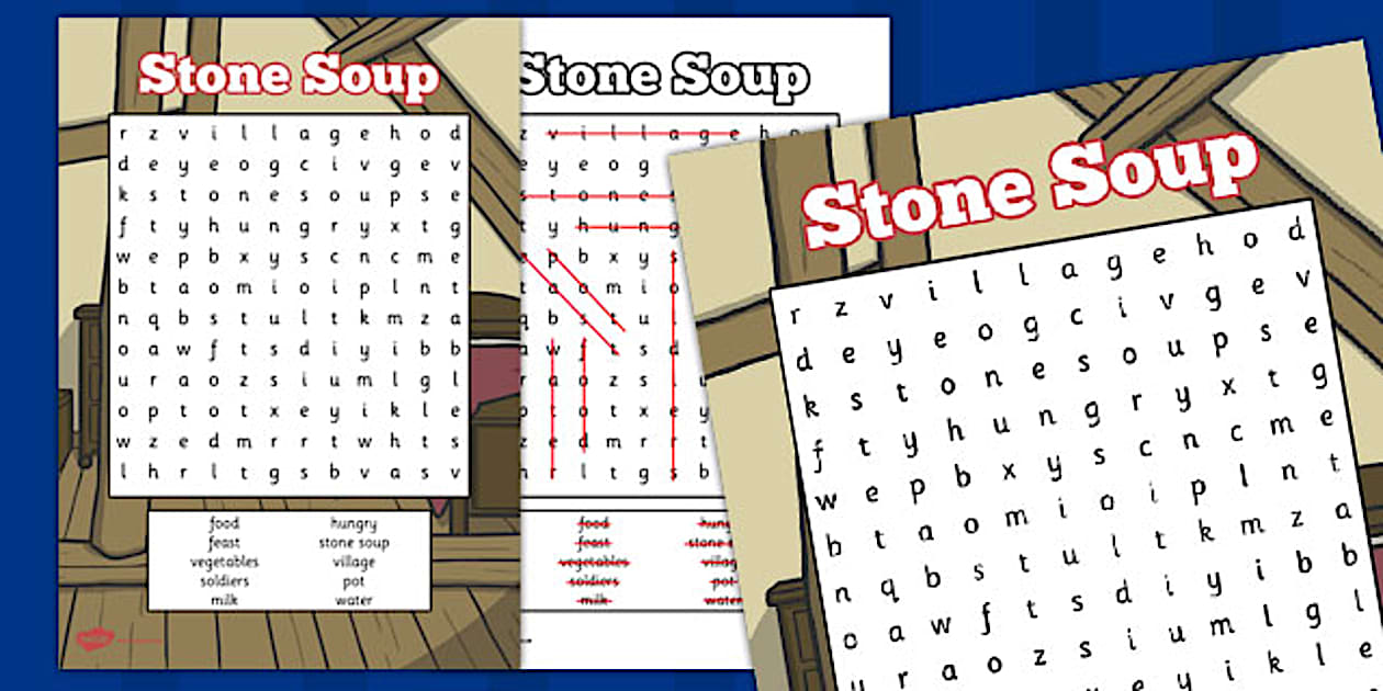 Stone Soup Wordsearch (teacher made) - Twinkl