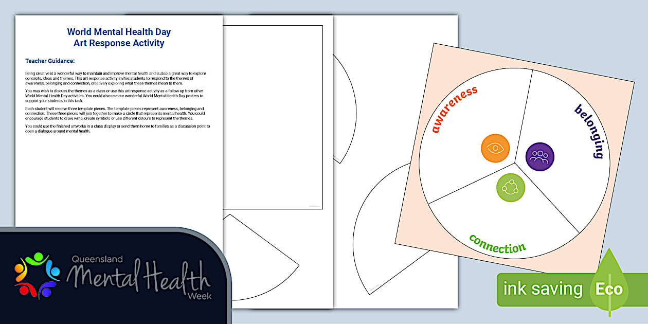 FREE! - Queensland Mental Health Week Art Response Activity 3-6