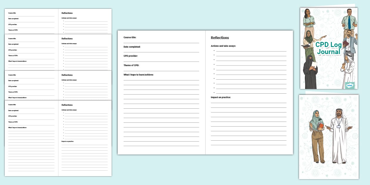 CPD Reflective Log Examples | Twinkl Teachers Journals