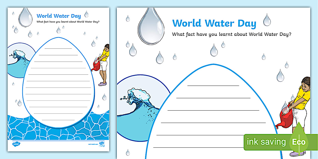 World Water Day Fact Template (teacher made) - Twinkl