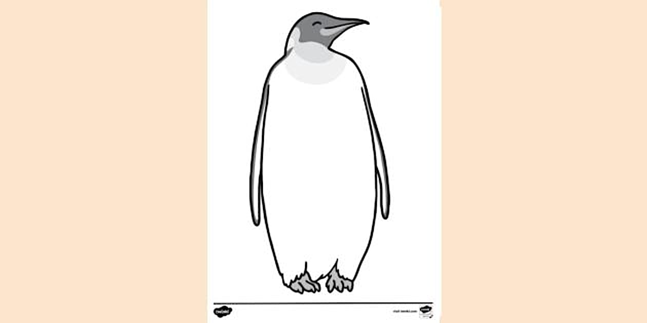 Emperor Penguin Colouring Sheet