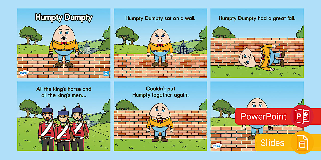 Humpty Dumpty Nursery Rhyme PowerPoint & Google Slides