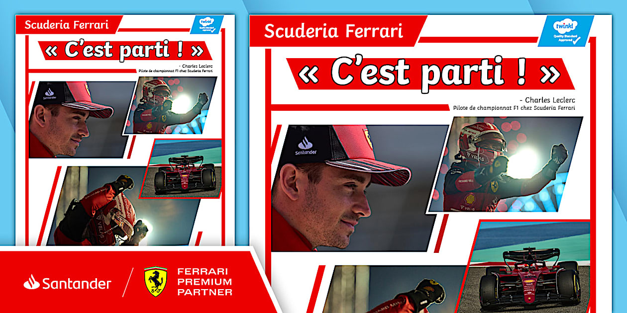 FREE! - Scuderia Ferrari: Charles Leclerc "Let's Go!" Poster French