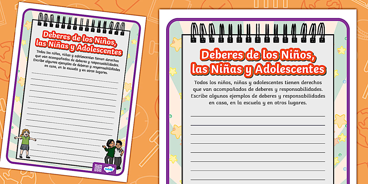 Póster: Deberes de los Niños, las Niñas y Adolescentes