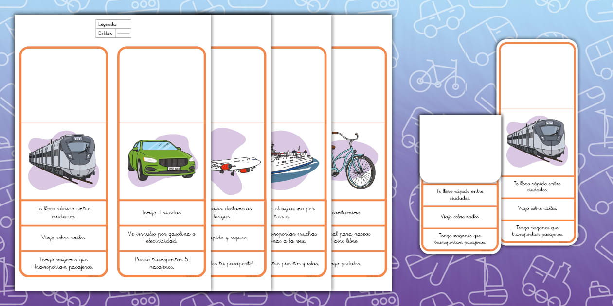 * NEW * Juego de adivinanzas: ¿Qué soy? - Transporte